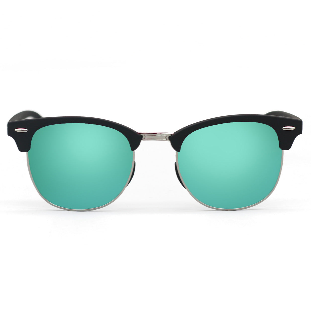 The Masters – Mirrored Aqua Clubmaster Sunglasses – TopFoxx