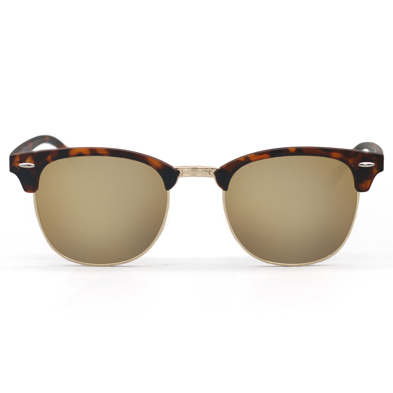 The Masters – Mirrored Brown Clubmaster Sunglasses – TopFoxx